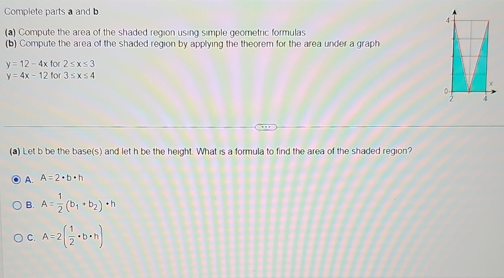 Solved Complete parts a and b (a) Compute the area of the | Chegg.com