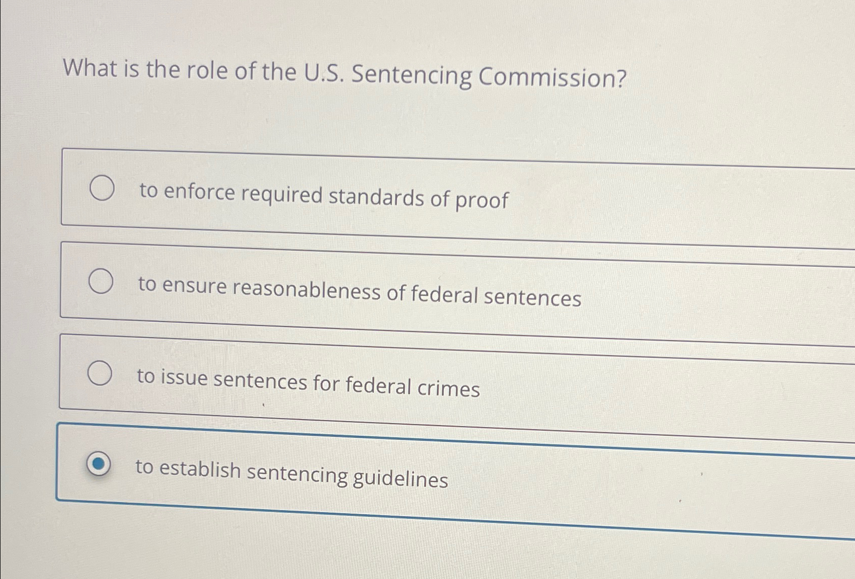 Solved What is the role of the U.S. ﻿Sentencing | Chegg.com