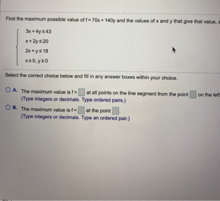 Solved Find the maximum possible value and the minimum | Chegg.com