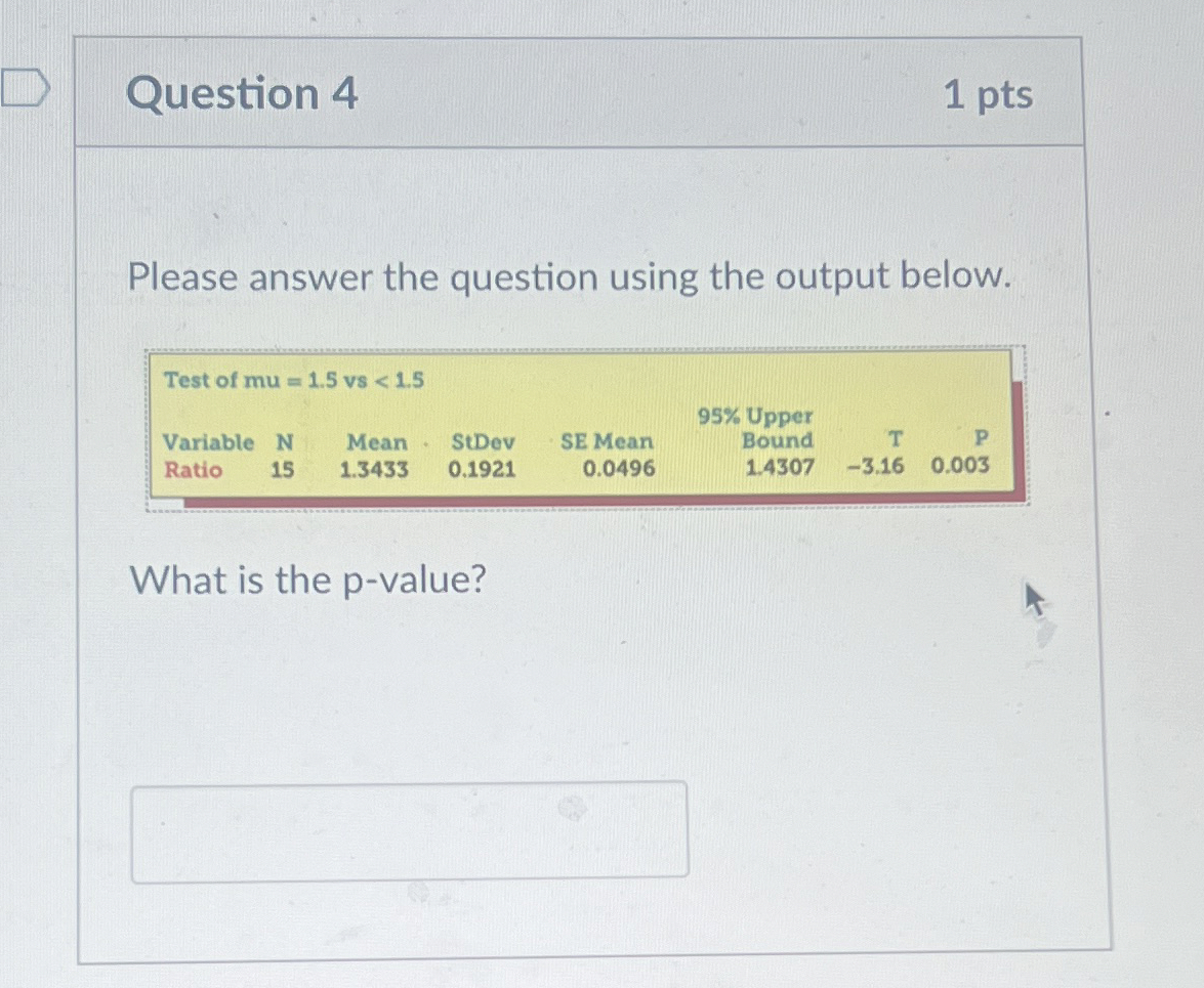 Solved Question 41 ﻿ptsPlease answer the question using the | Chegg.com