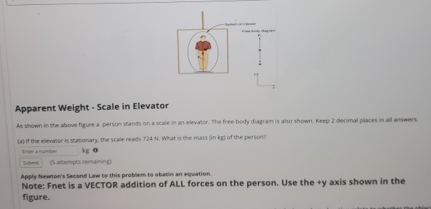 Solved Apparent Weight - Scale in Elevator As shown in the | Chegg.com