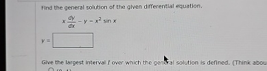 Solved Find the general solution of the given differential | Chegg.com