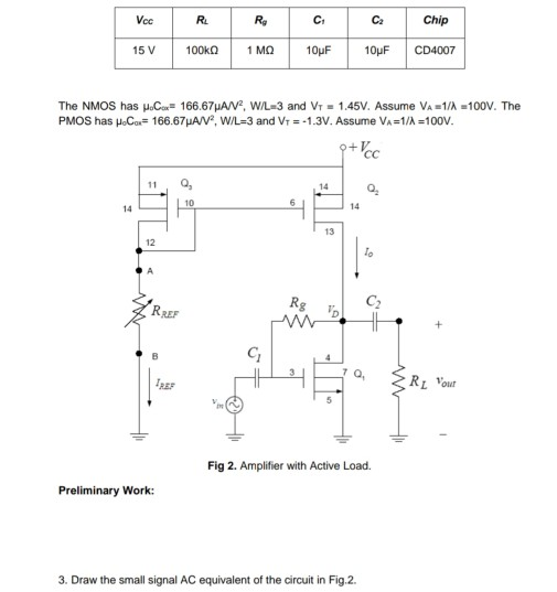Solved Question:Draw the small signal AC equivalent of the | Chegg.com