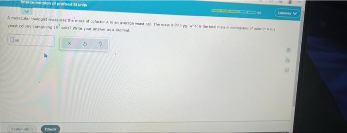 Solved Interconversion of prefixed Si units Laky V A | Chegg.com