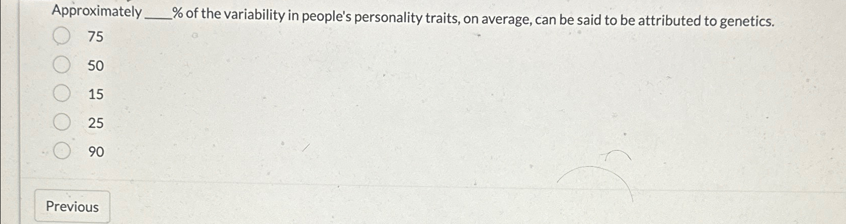 Solved Approximately % ﻿of the variability in people's | Chegg.com