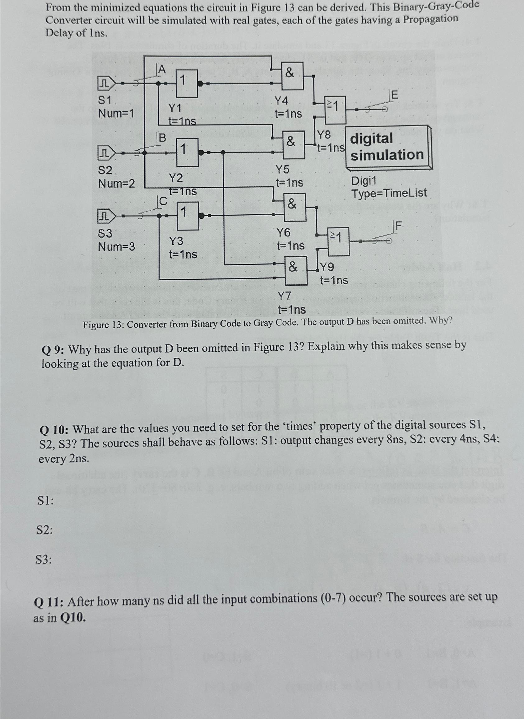 Solved From the minimized equations the circuit in Figure 13 | Chegg.com