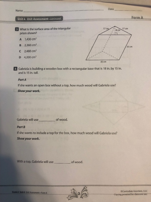 Solved Name Unit 4 Unit Assessment continued 10 A town is | Chegg.com Solved Name Unit 4 Unit Assessment continued 10 A town is | Chegg.com