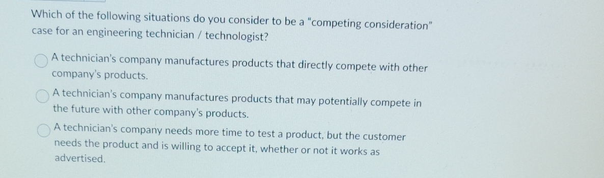 Solved Which of the following situations do you consider to | Chegg.com