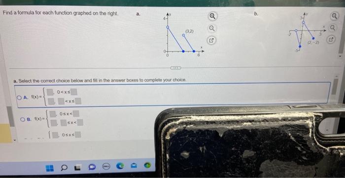Solved Find a formula for each function graphed on the | Chegg.com