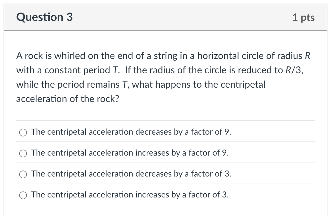 Solved Question 3A rock is whirled on the end of a string in | Chegg.com