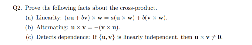 Solved Q2. ﻿Prove the following facts about the | Chegg.com