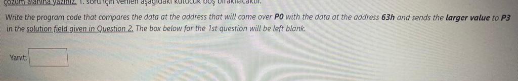 Write the program code that compares the data at the | Chegg.com