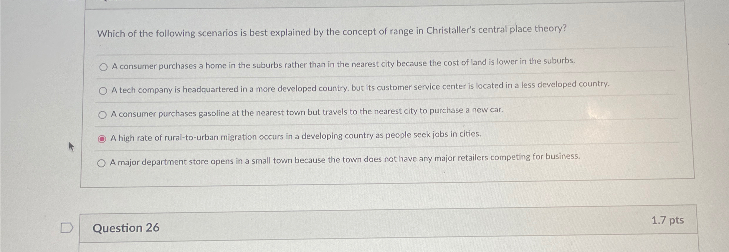 Solved Which of the following scenarios is best explained by | Chegg.com