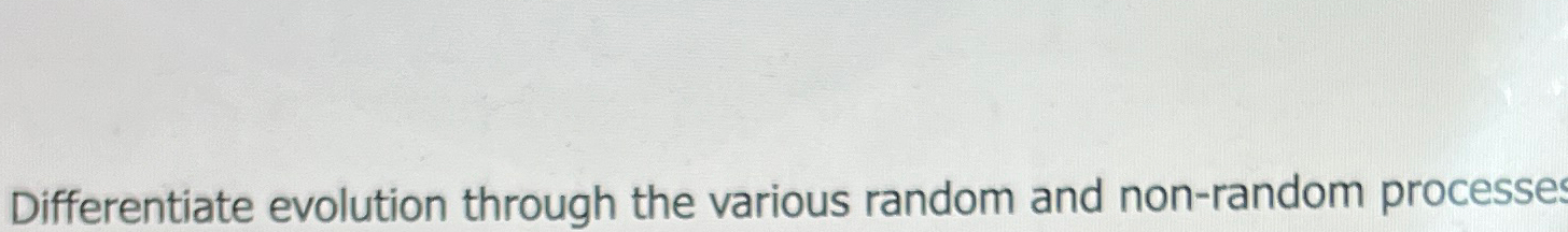 Solved Differentiate evolution through the various random | Chegg.com