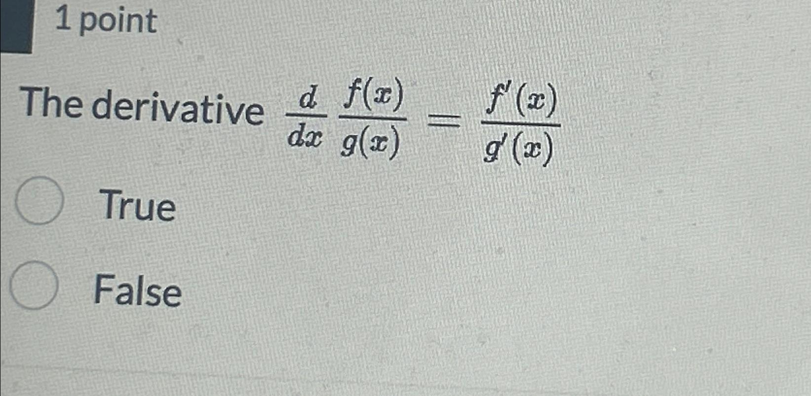 Solved 1 ﻿pointThe derivative | Chegg.com