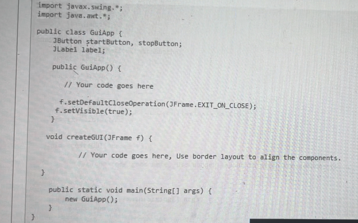 Solved Write an application called Guiapp that has two | Chegg.com
