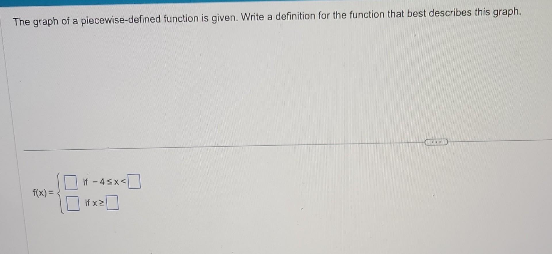 Solved The graph of a piecewise-defined function is given. | Chegg.com