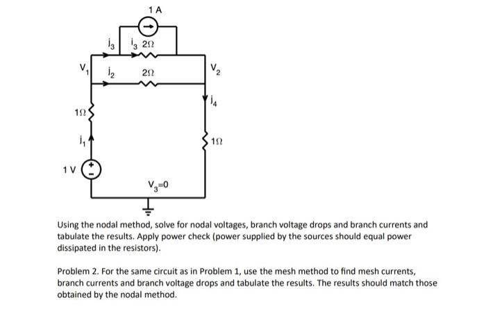 Solved Using the nodal method, solve for nodal voltages, | Chegg.com