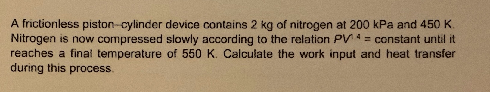 Solved A frictionless piston-cylinder device contains 2kg | Chegg.com