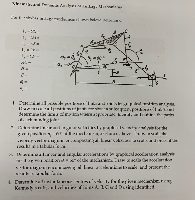 Solved Kinematic and Dynamic Analysis of Linkage Mechanisms | Chegg.com