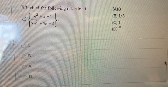 Solved For which of the following formulas does (dn} = | Chegg.com