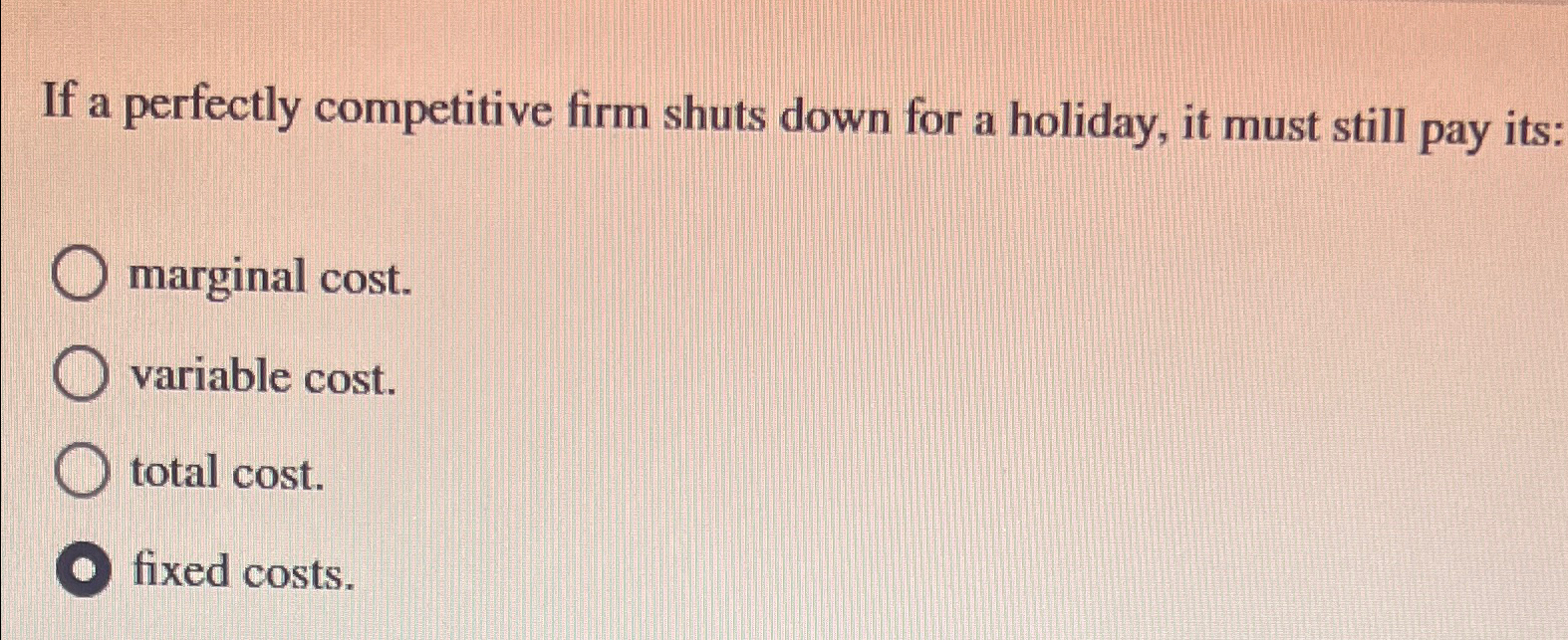 Solved If a perfectly competitive firm shuts down for a | Chegg.com Solved If a perfectly competitive firm shuts down for a | Chegg.com