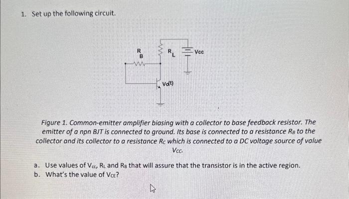 Solved 1. Set up the following circuit. Figure 1. | Chegg.com