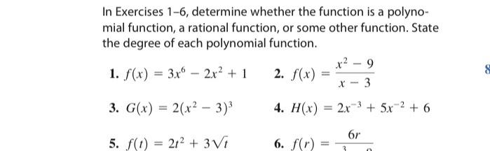 Solved determine whether the function is a polyno- mial | Chegg.com