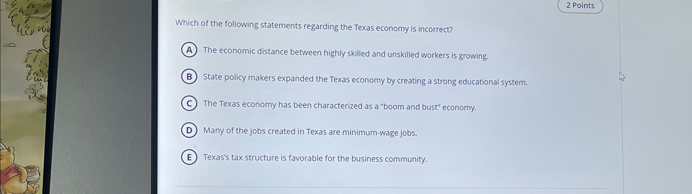 Solved 2 ﻿PointsWhich of the following statements regarding | Chegg.com