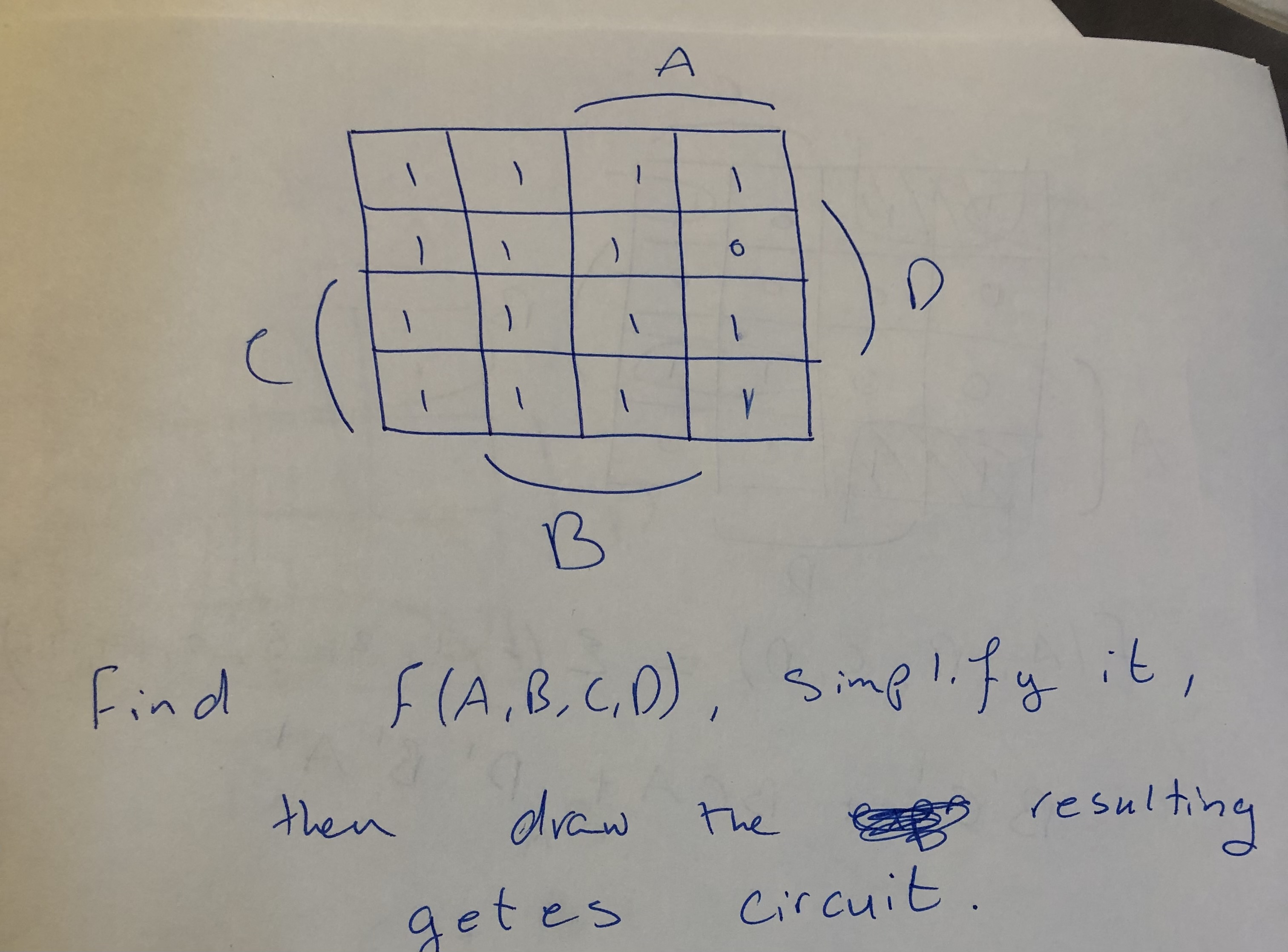 Solved Find f(A,B,C,D), ﻿simplify it, ﻿then draw the | Chegg.com