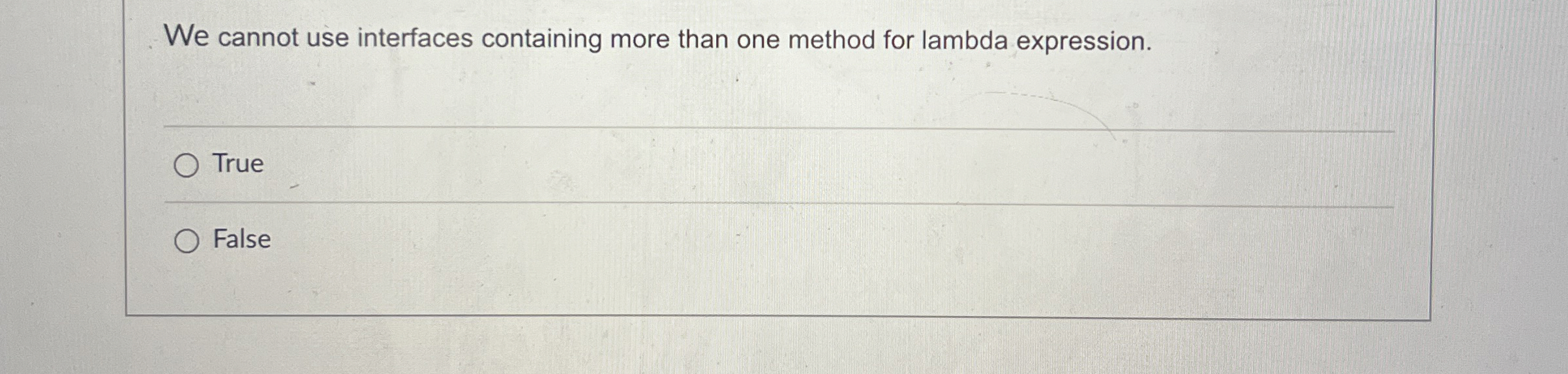 Solved We cannot use interfaces containing more than one | Chegg.com