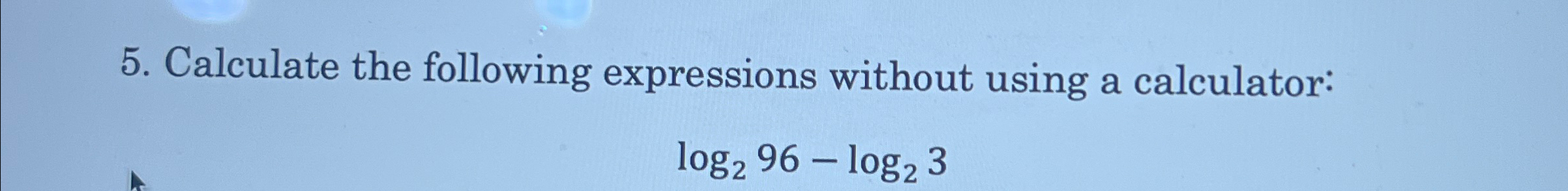 Solved Calculate the following expressions without using a | Chegg.com