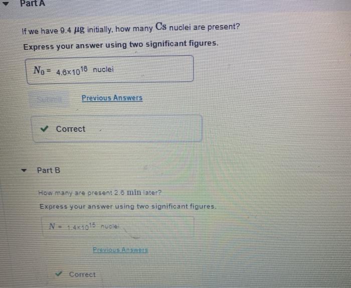 Solved Cahas a half of 30 31 Part What is the activity at | Chegg.com