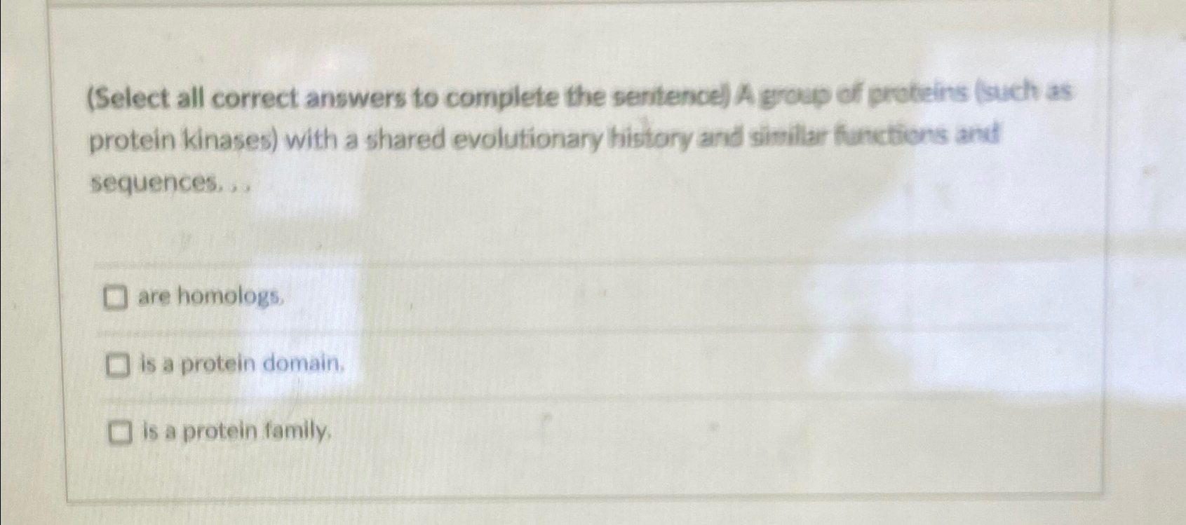 Solved (Select all correct answers to complete the sentence) | Chegg.com