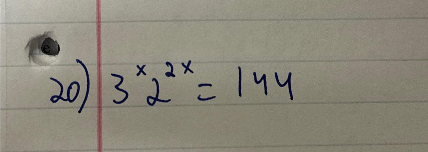 Solved 3x22x=144 | Chegg.com