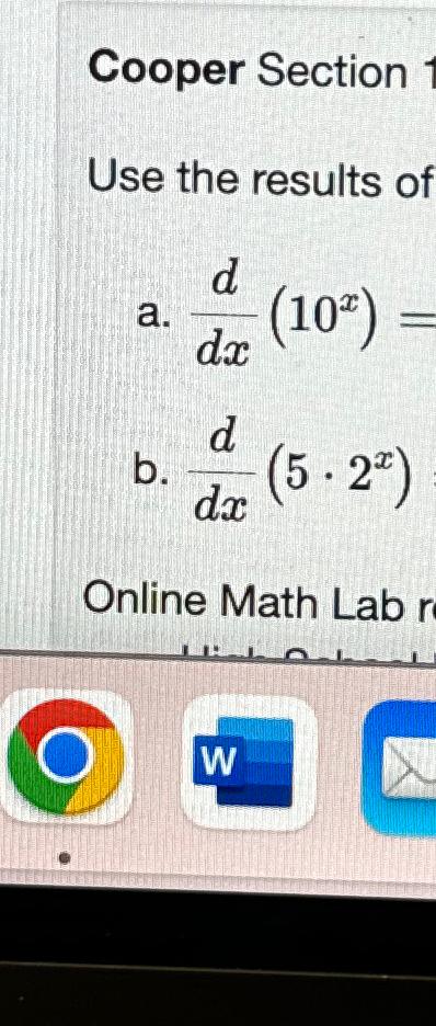 Solved Cooper SectionUse the results | Chegg.com