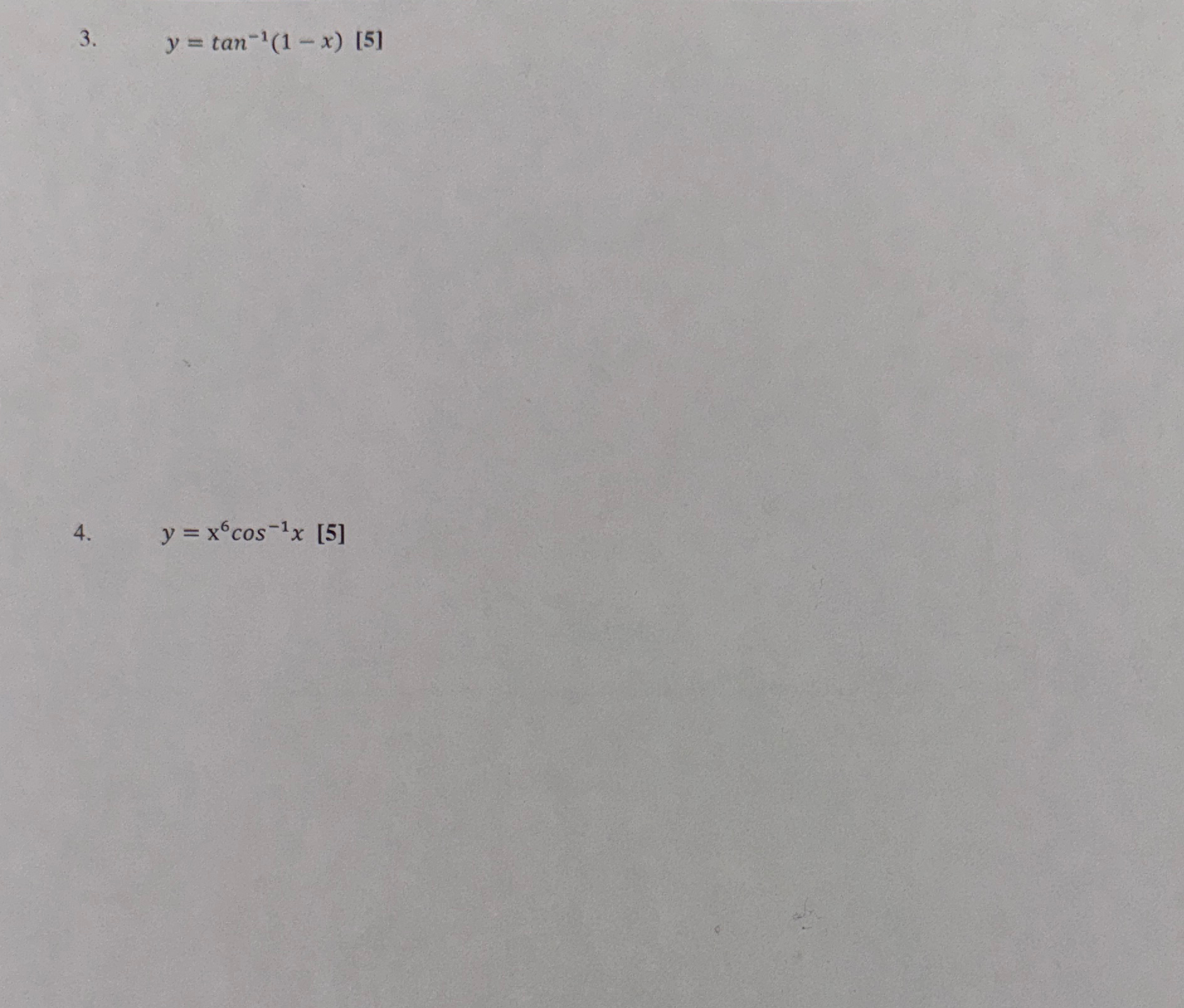 Solved Find the derivative of the following | Chegg.com
