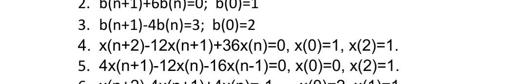 Solved 3. b(n+1)−4b(n)=3;b(0)=2 4. | Chegg.com