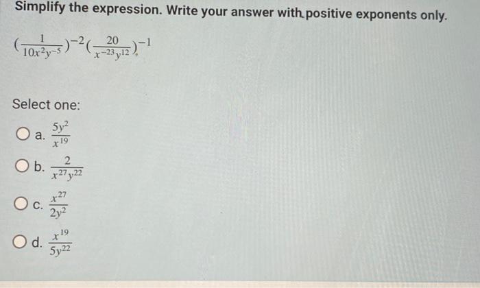 Solved Simplify the expression. Write your answer | Chegg.com