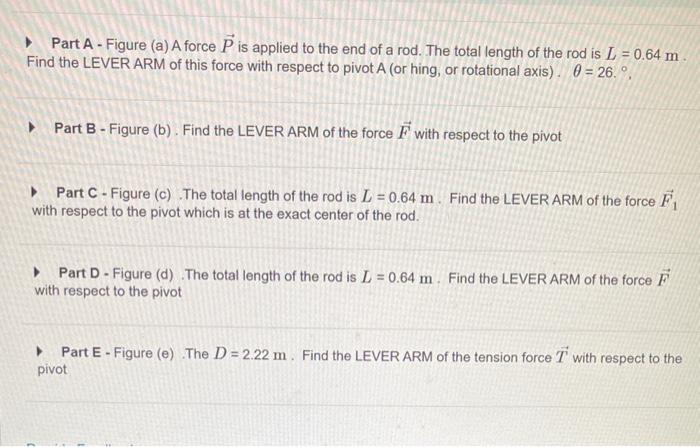 Solved Learning Goal: LEVER ARM for Torque A force F is | Chegg.com