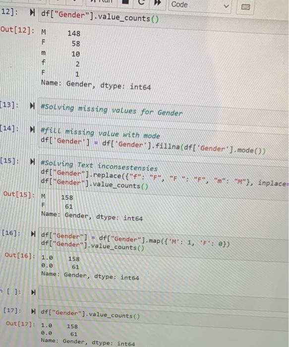 Solved im trying to solve missing values for the feature | Chegg.com