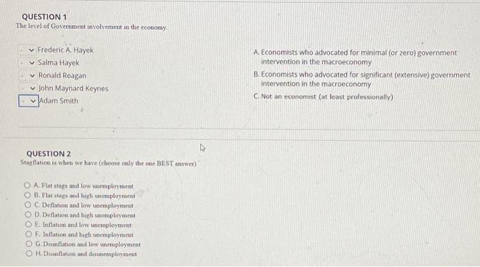 Solved QUESTION 1 The level of Government involvement in the | Chegg.com