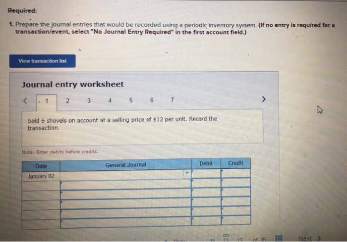 Solved prepare journal entries that would be recorded using | Chegg.com