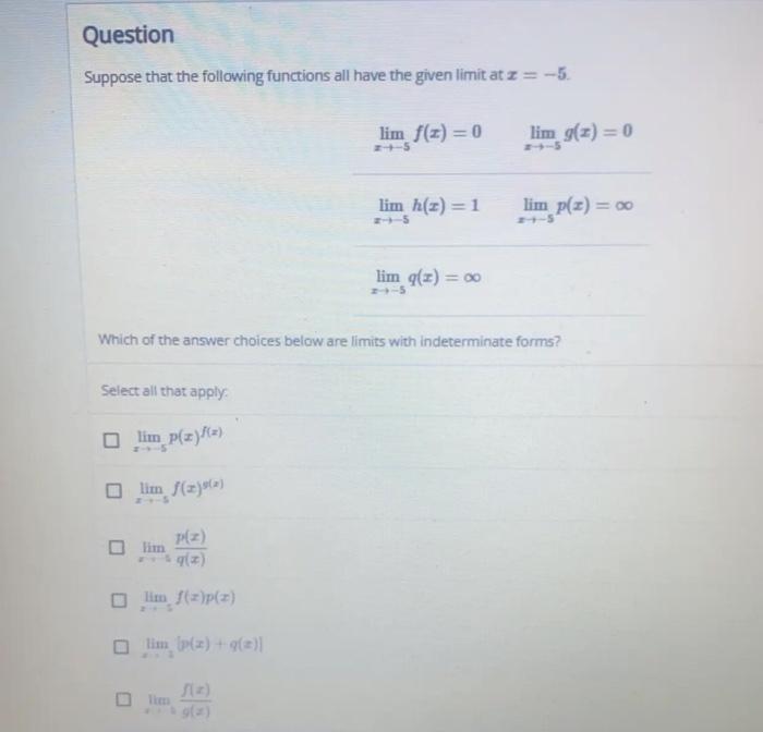 Solved Suppose that the following functions all have the | Chegg.com