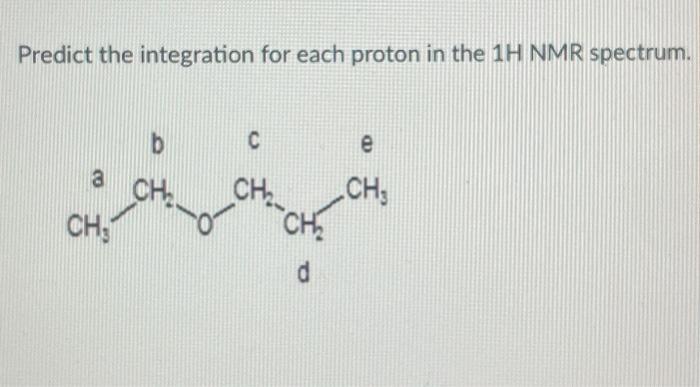 Solved Predict the integration for each proton in the 1H NMR | Chegg.com
