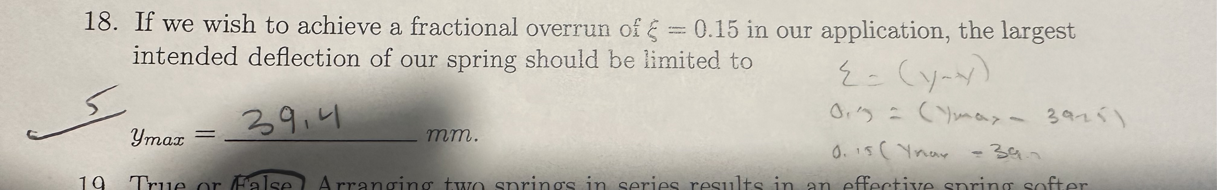 Solved If we wish to achieve a fractional overrun of ξ=0.15 | Chegg.com