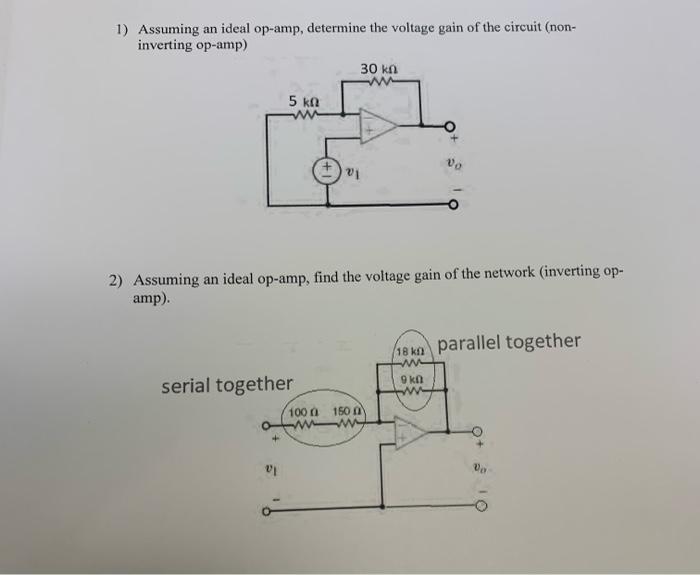 Solved 1) Assuming an ideal op-amp, determine the voltage | Chegg.com Solved 1) Assuming an ideal op-amp, determine the voltage | Chegg.com