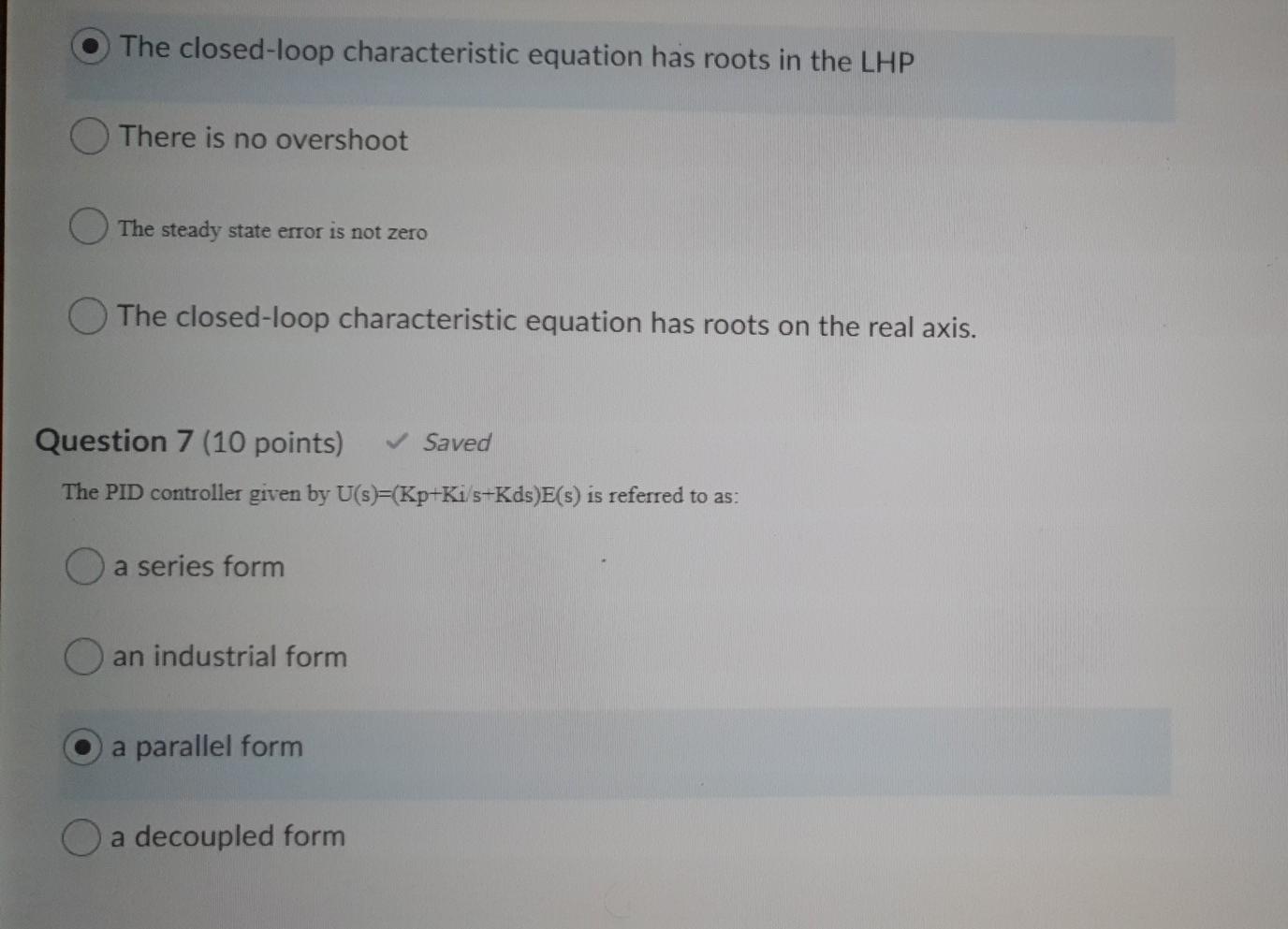 Solved The closed-loop characteristic equation has roots in | Chegg.com