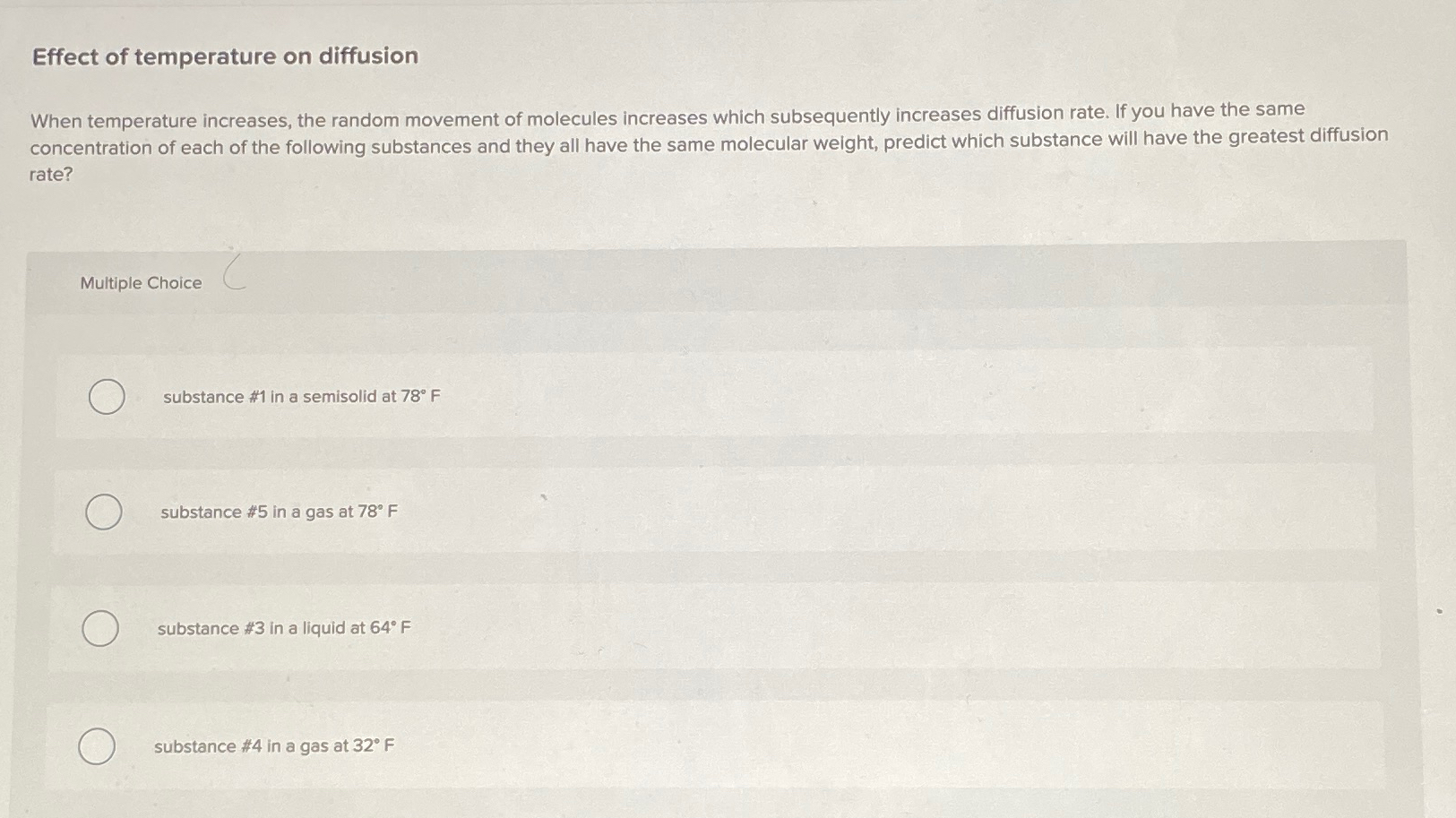 Solved Effect of temperature on diffusionWhen temperature | Chegg.com