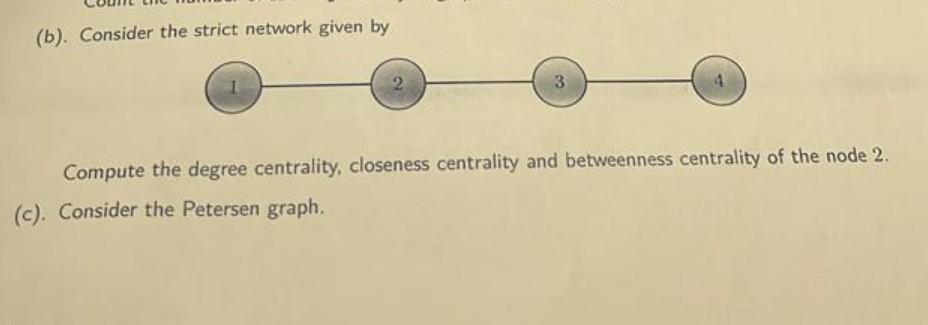 Solved Compute the degree centrality, closeness centrality | Chegg.com